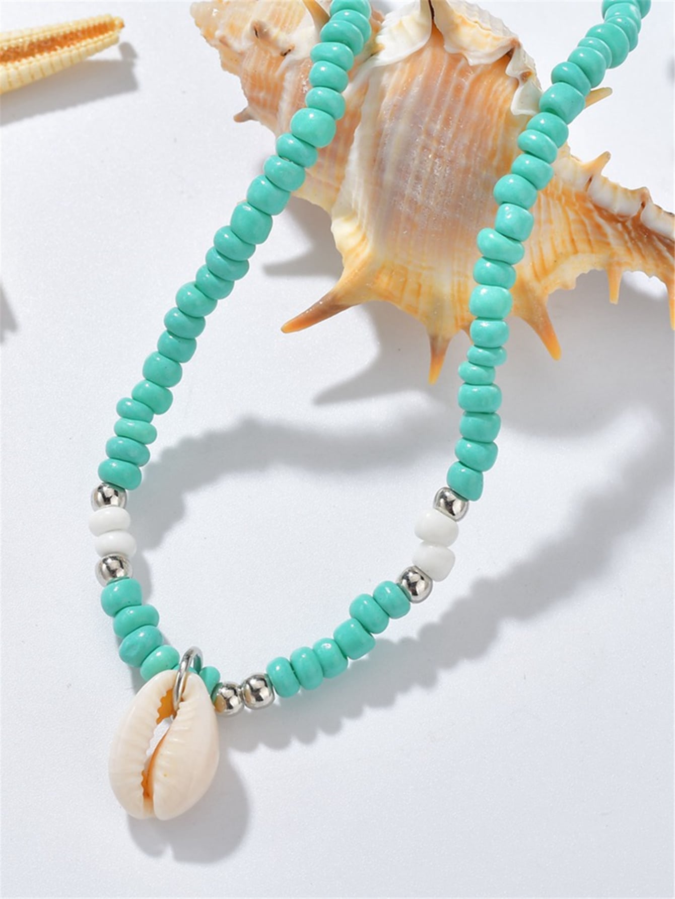 Shell Charm Beaded Necklace
