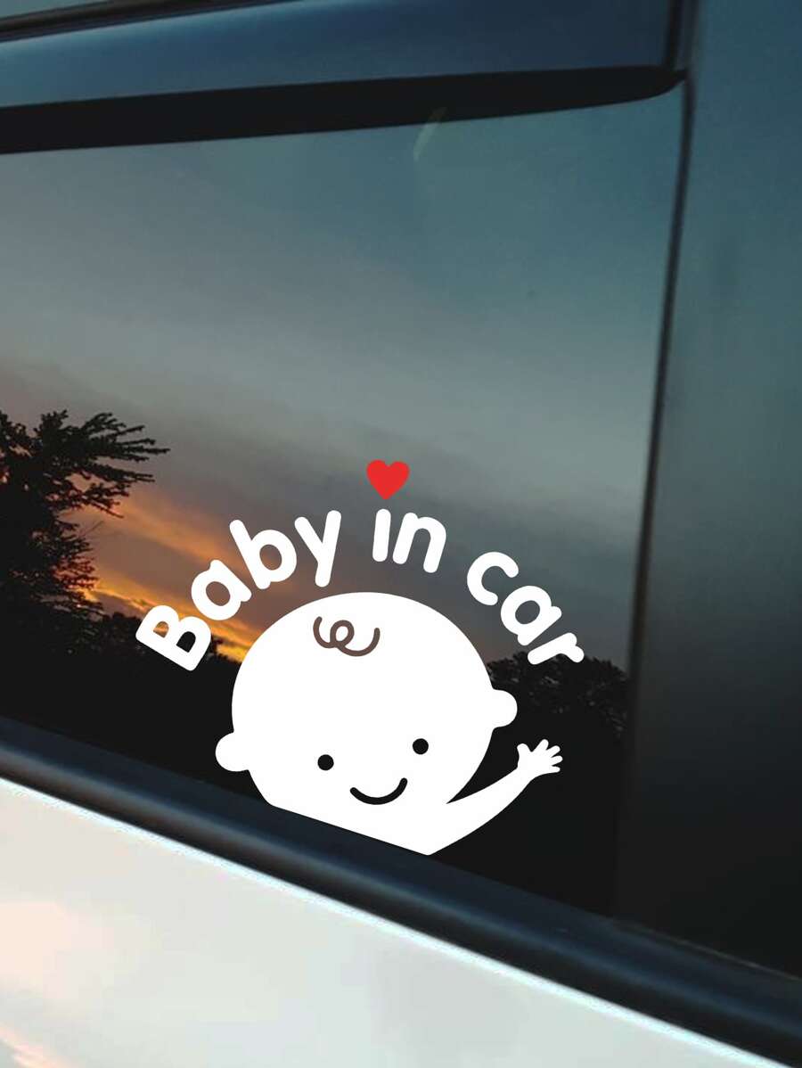 Cartoon Graphic Glass Sticker, Cute Waterproof Car Decal For Car Window ...