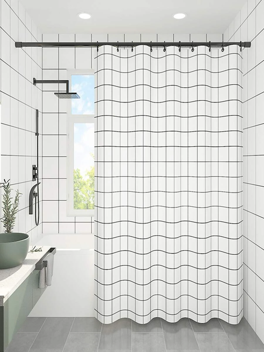 Plaid Pattern Shower Curtain | SHEIN USA