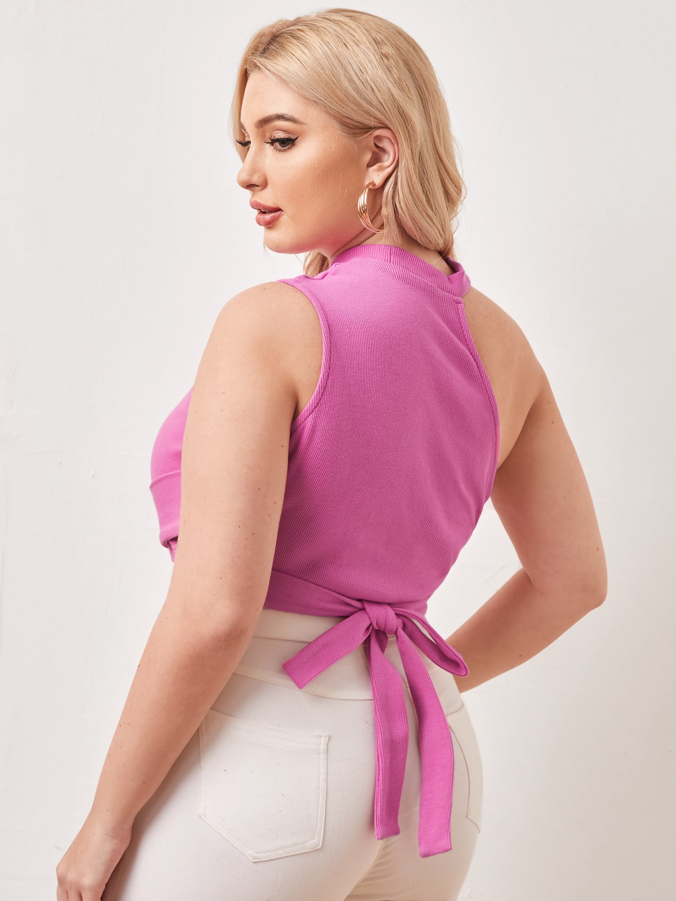Plus One Shoulder Cross Wrap Top