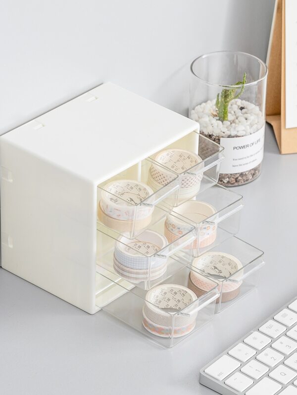 1pc 3-Layer Desktop Storage Box, Nordic Drawer Storage Box For ...