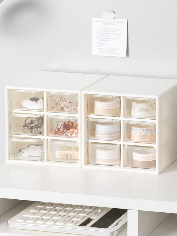 1pc 3-Layer Desktop Storage Box, Nordic Drawer Storage Box For ...