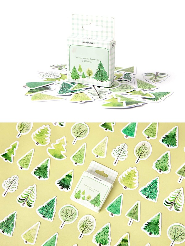 45pcs Tree Pattern Sticker | SHEIN USA
