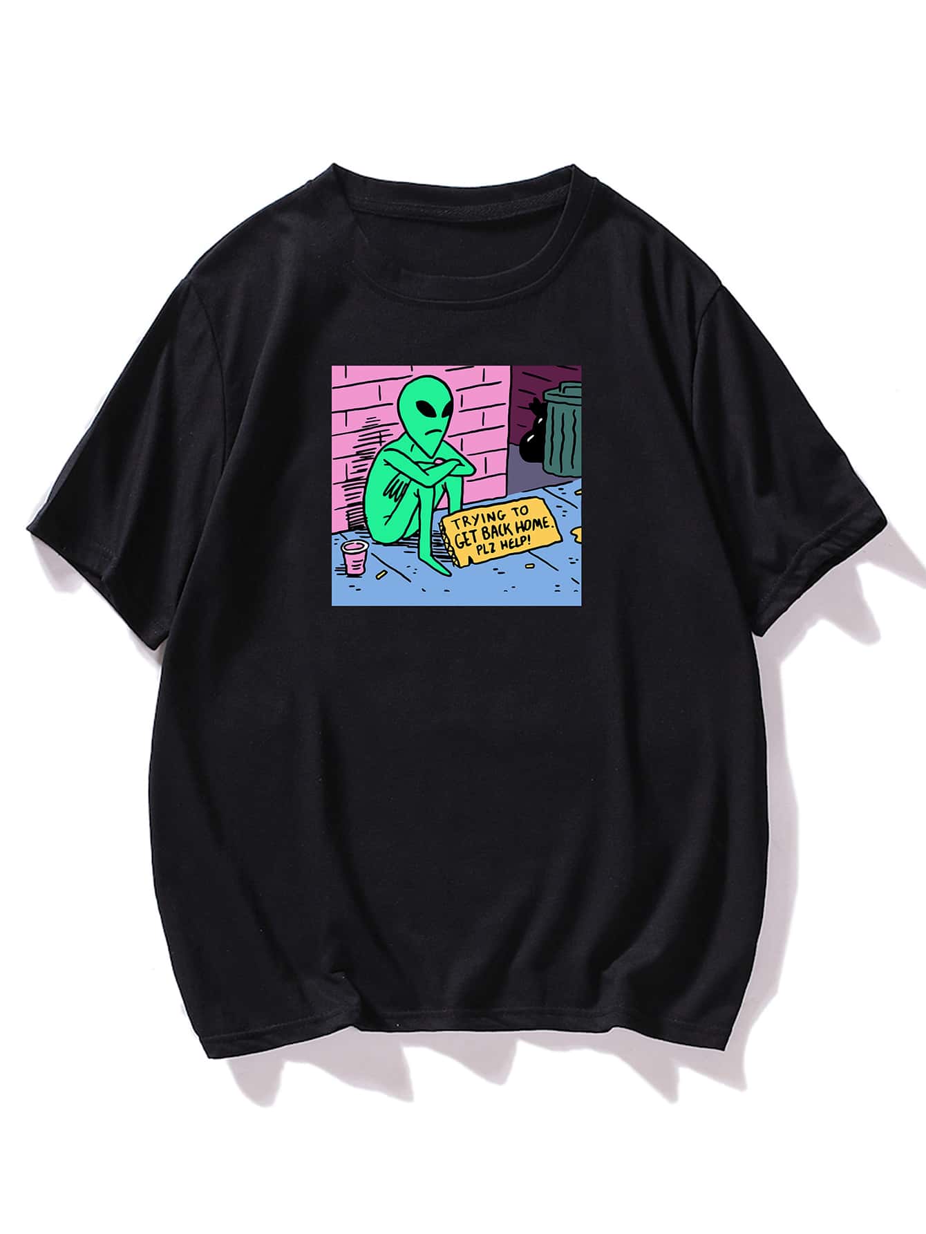 Tops de hombres Dibujos animados Casual