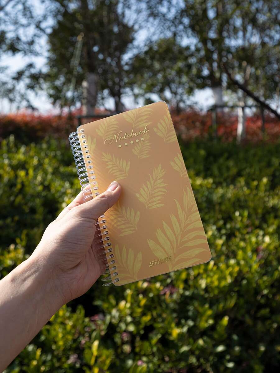 Leaf Print Spiral Notebook | SHEIN UK