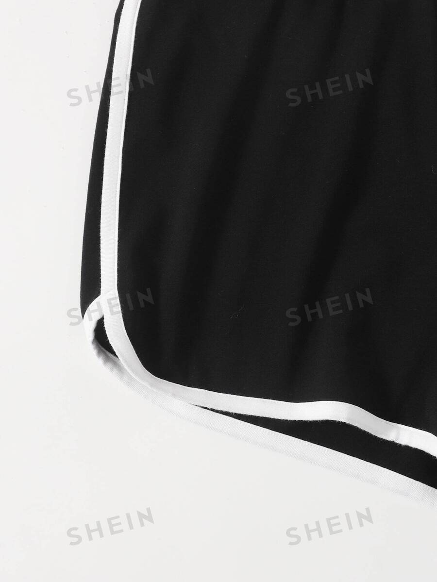 SHEIN EZwear Contrast Binding Track Shorts | SHEIN USA