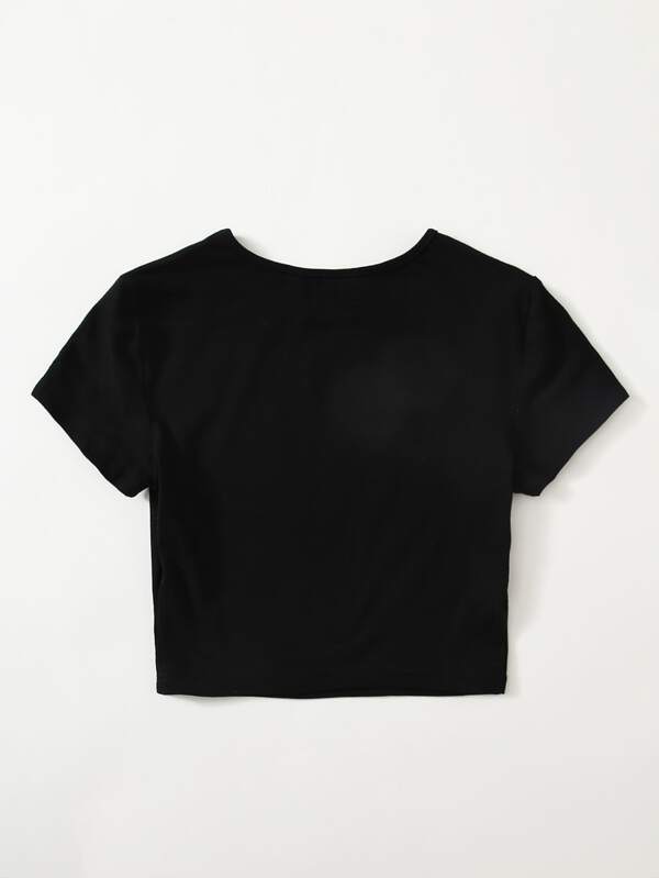 SHEIN EZwear Topo frontal borboleta strass | SHEIN Brasil