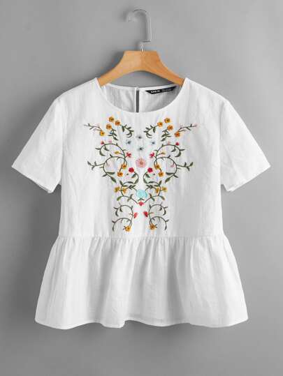Search Embroidered shirt | SHEIN USA