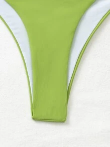 Ring Linked Halter Bikini Set For Summer Beach Vacation | SHEIN USA