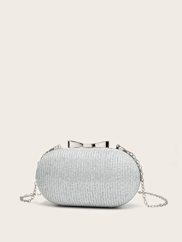 Mini Metal Lock Glitter Evening Bag | SHEIN USA
