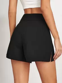 SHEIN EZwear Split Side Seam Back Shorts | SHEIN USA