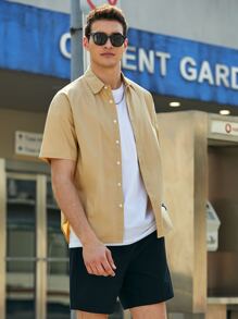 Manfinity NiteLyfe Men Drop Shoulder Solid Shirt | SHEIN USA