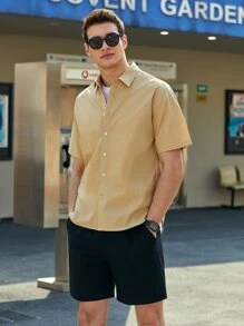 Manfinity NiteLyfe Men Drop Shoulder Solid Shirt | SHEIN USA