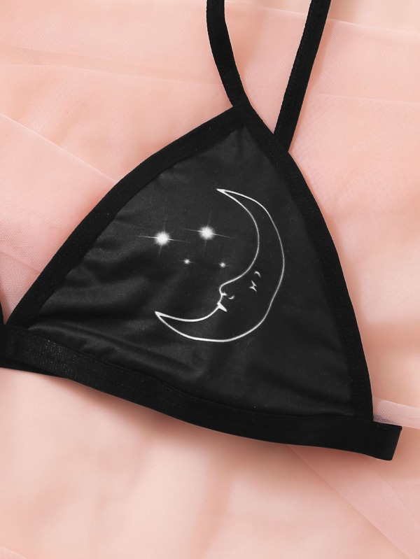 Is That The New Sun & Moon Graphic Triangle Bra ??| ROMWE USA