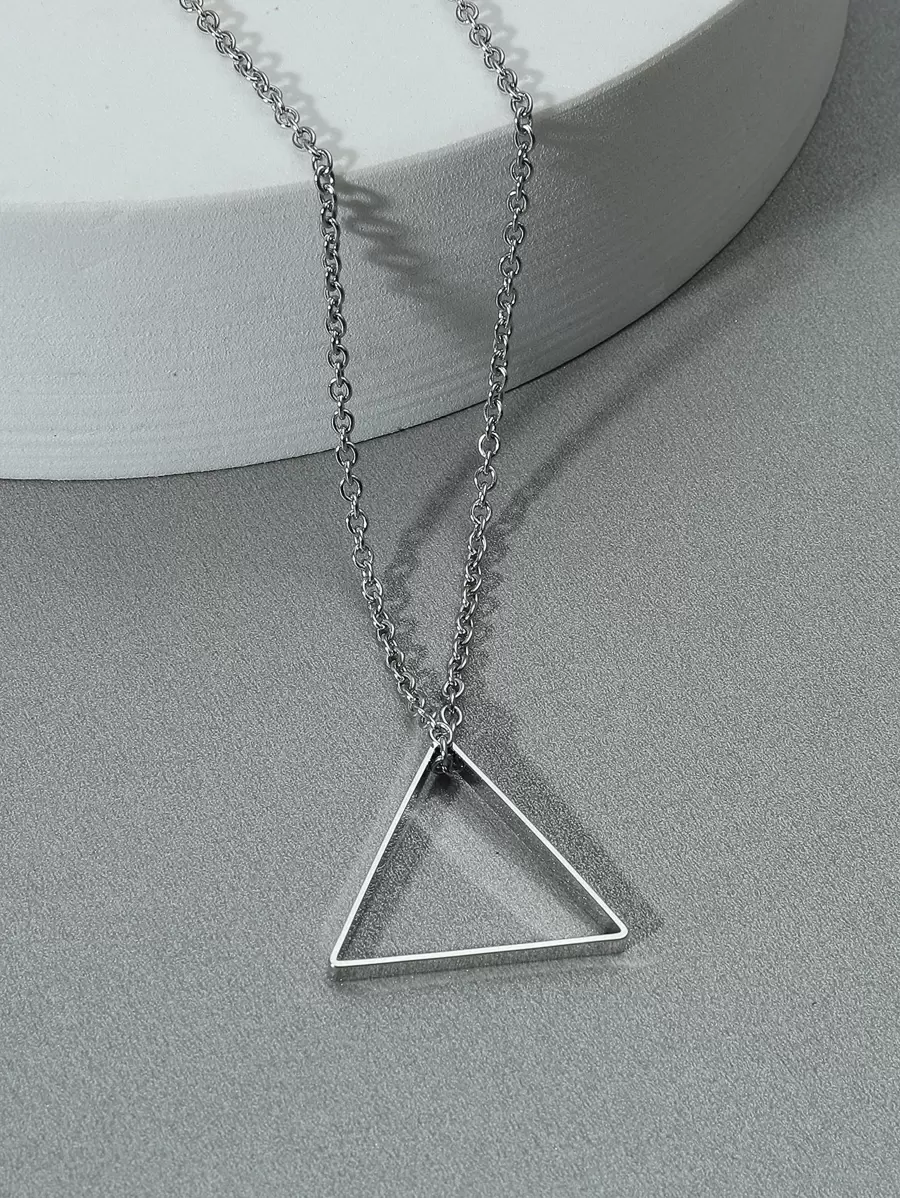 Men Triangle Charm Necklace | SHEIN USA