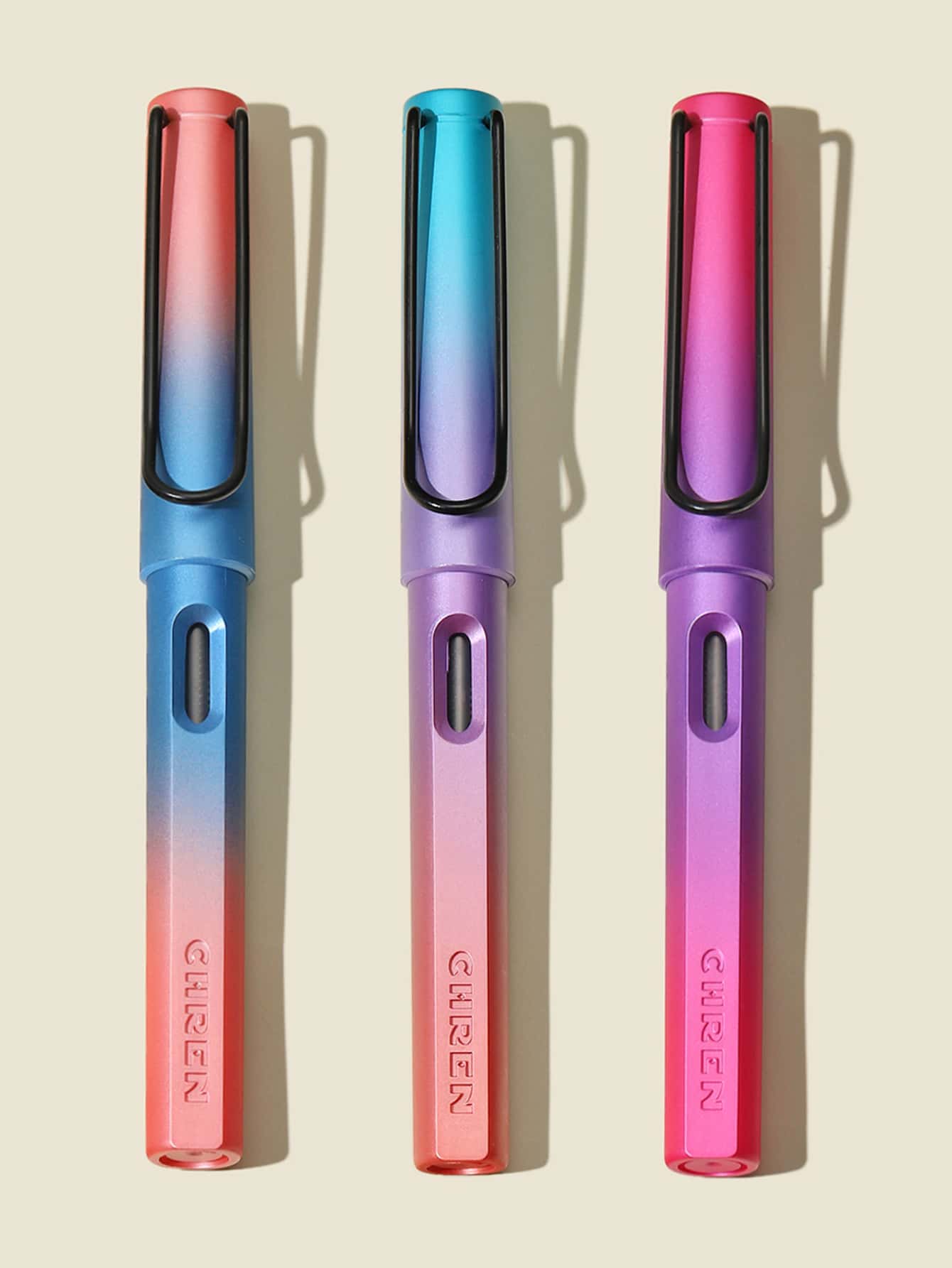 3pcs Gradient Pen Without Ink