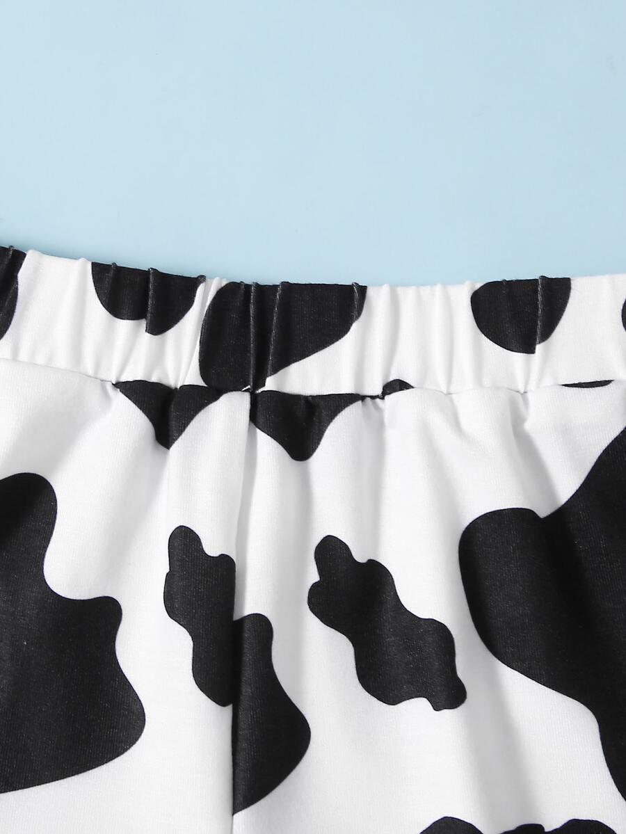 SHEIN Girls Cow Print Shorts | SHEIN USA