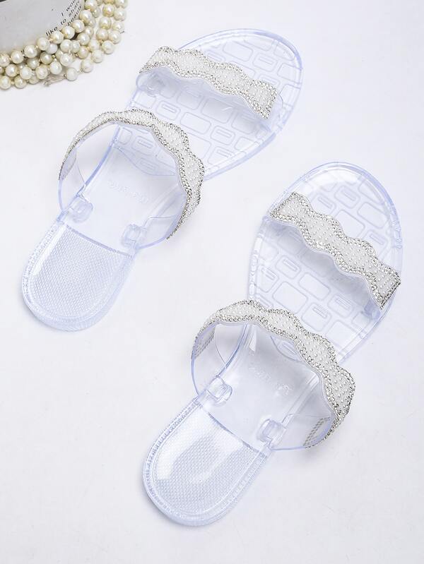 Rhinestone Decor Slides | SHEIN USA
