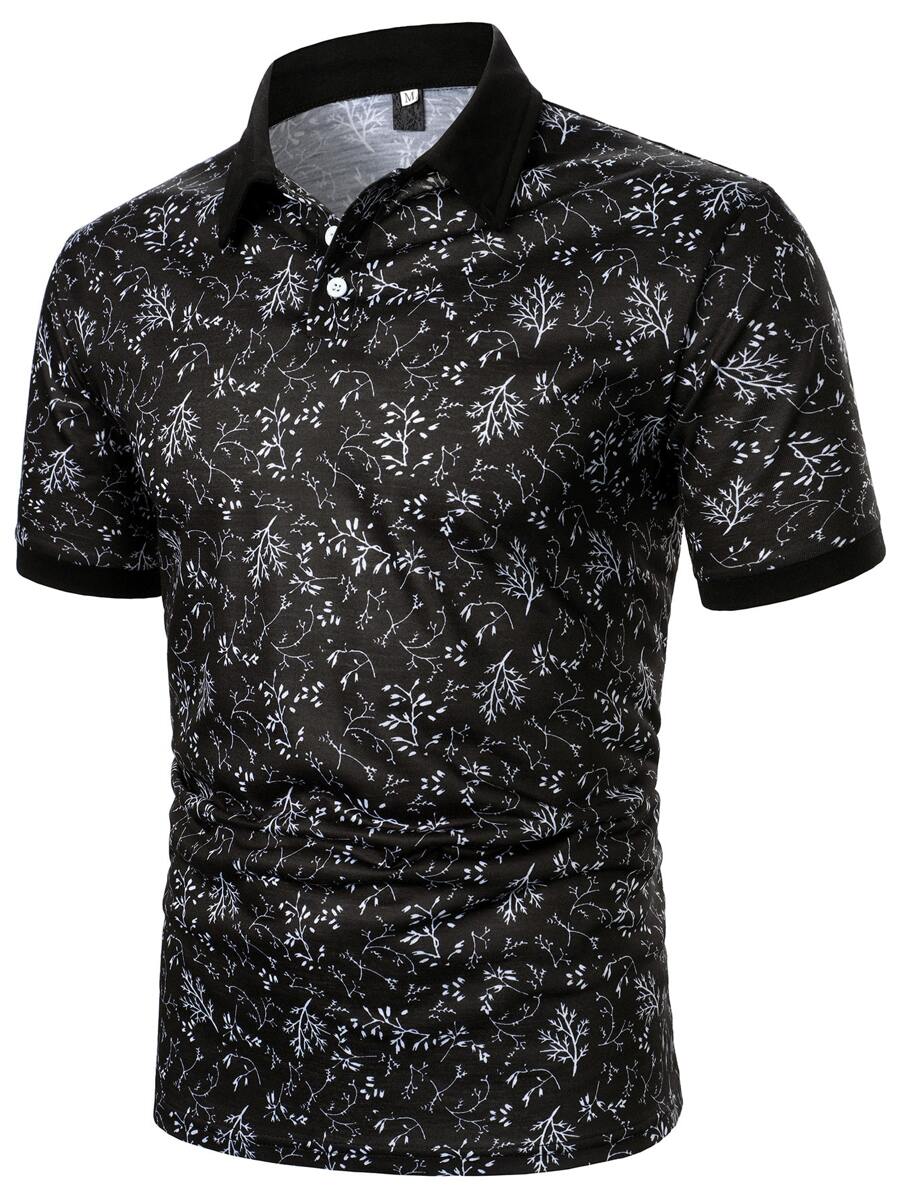 Manfinity Men All Over Print Polo Shirt | SHEIN USA