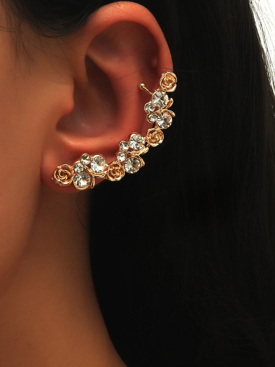 Rhinestone Design Ear Cuff | SHEIN USA