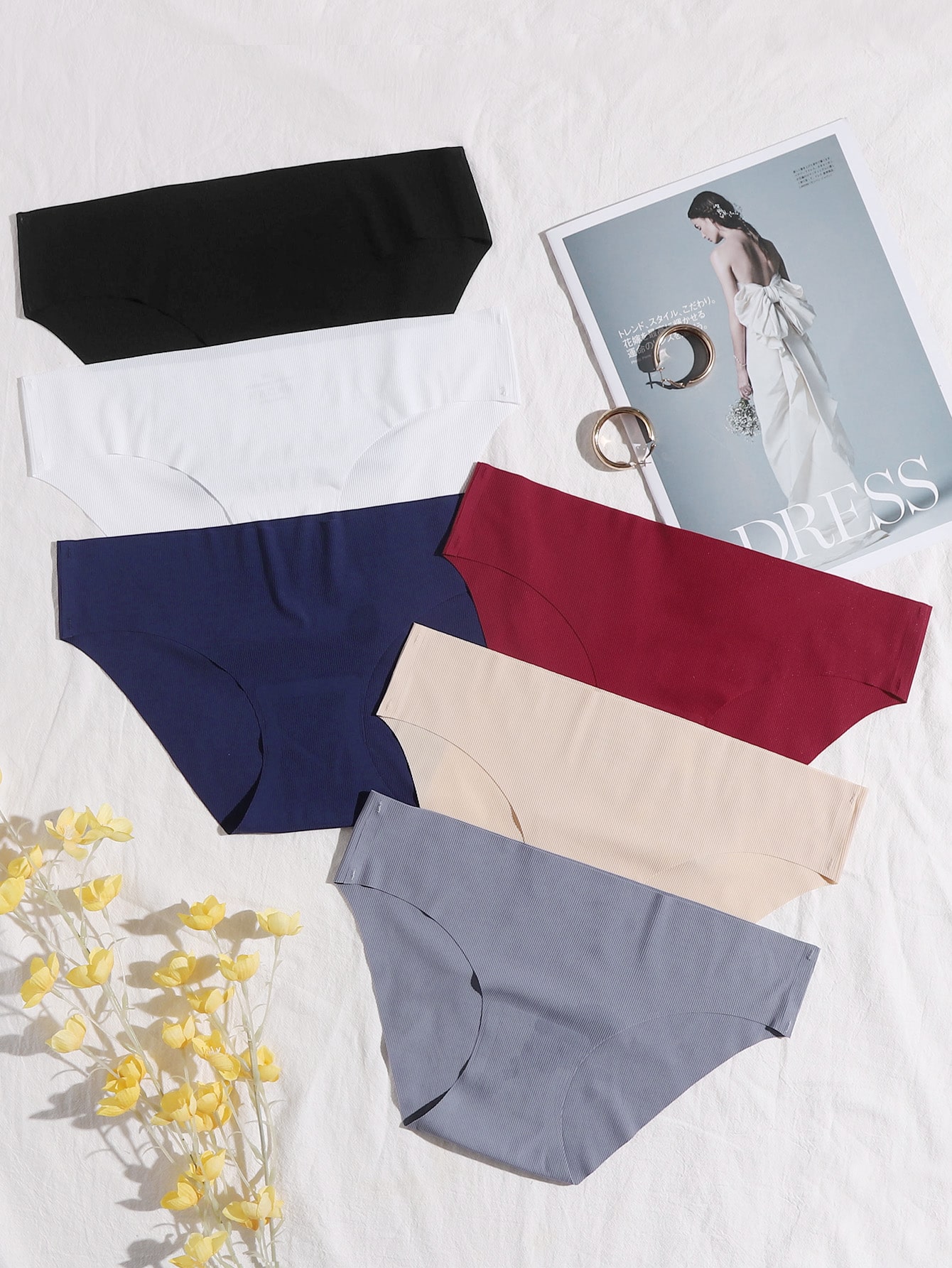 6 piezas set de braga sin costura