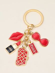 Schlüsselanhänger in Lippenstift-Form aus Legierung, elegantes Geschenk ...