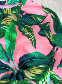 Tropical High Waisted Rashguard Summer Beach | SHEIN USA