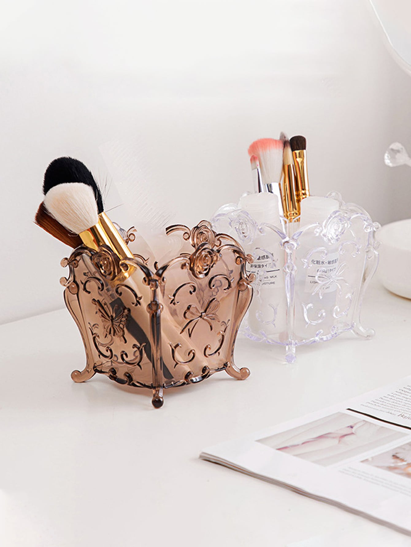 1pc Random Color Relief Flower Storage Box