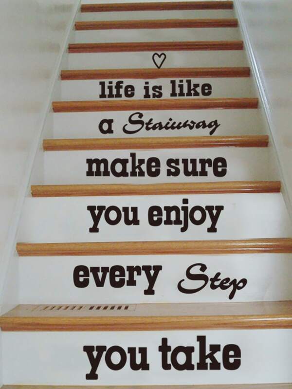 Slogan Graphic Stairs Sticker | SHEIN USA