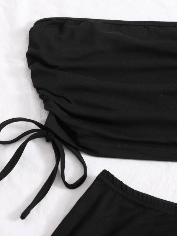 Drawstring Side Tube Top & Skirt Set | SHEIN EUR