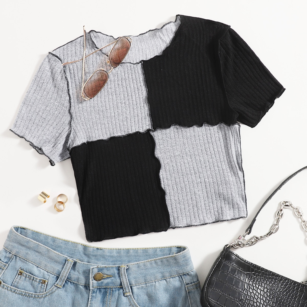 Контрастная футболка - купить | Squper