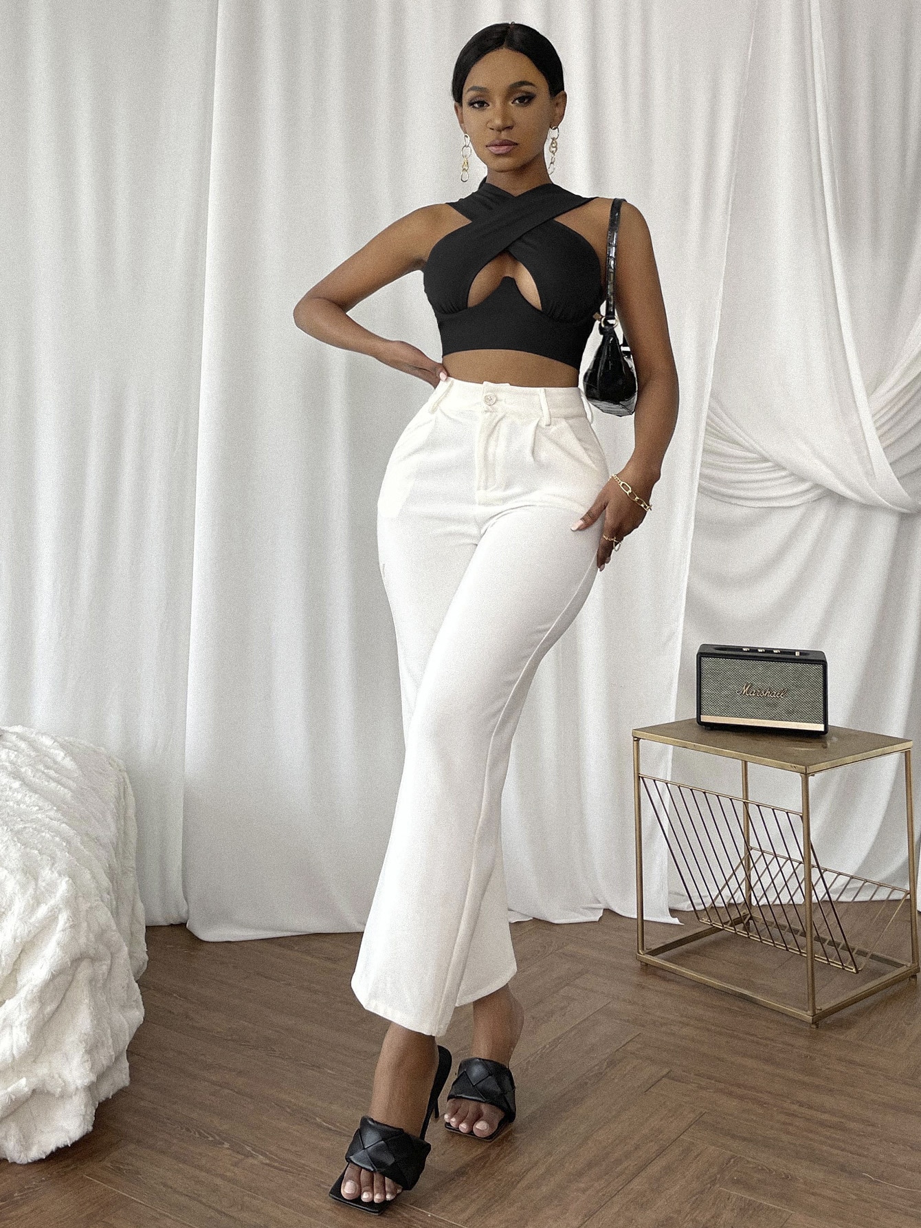 Shein Slayr Cross Wrap Crop Tank Top Shein South Africa
