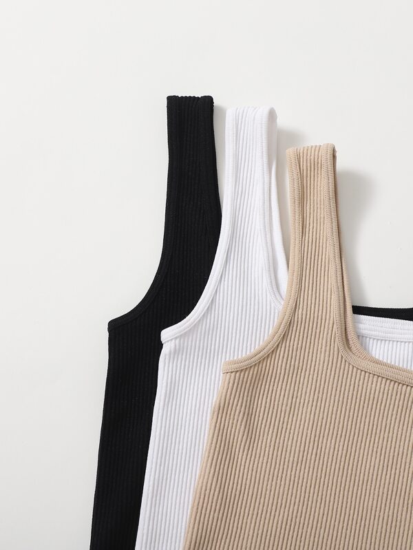 Yoga Basic 3 Pack Solid Sports Tank Top | SHEIN USA