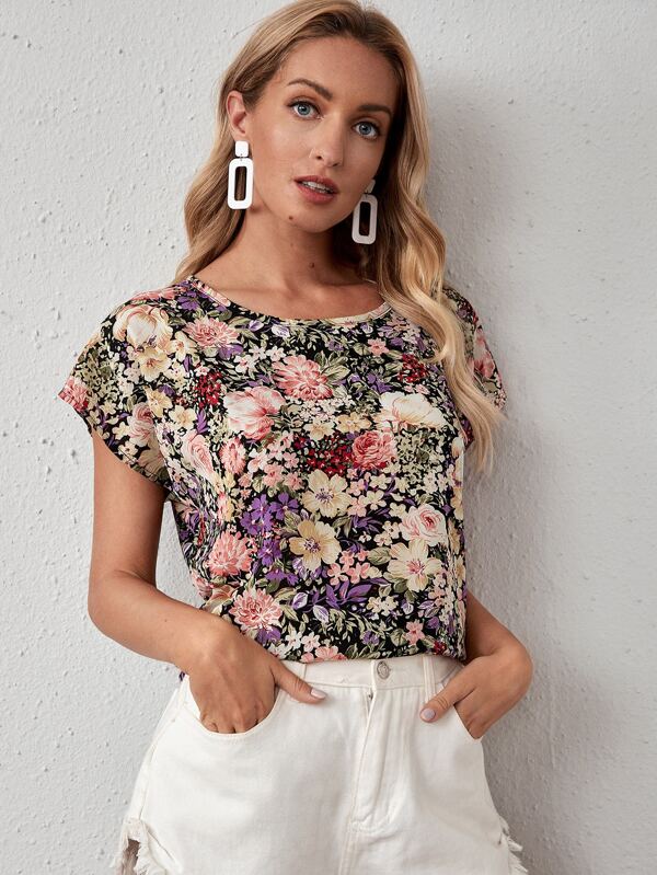SHEIN LUNE Floral Print Top | SHEIN USA
