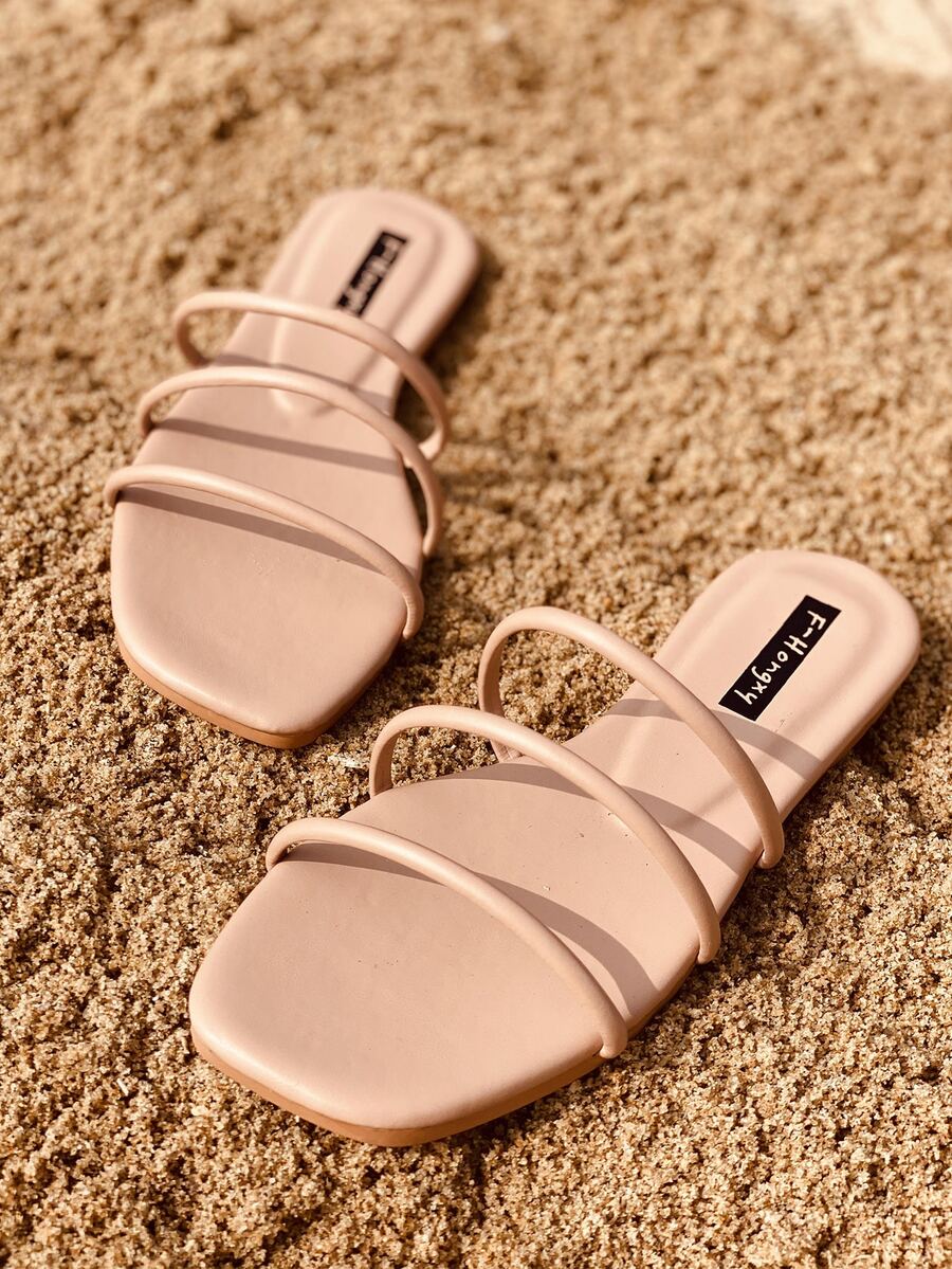Minimalist Strappy Slide Sandals | SHEIN USA