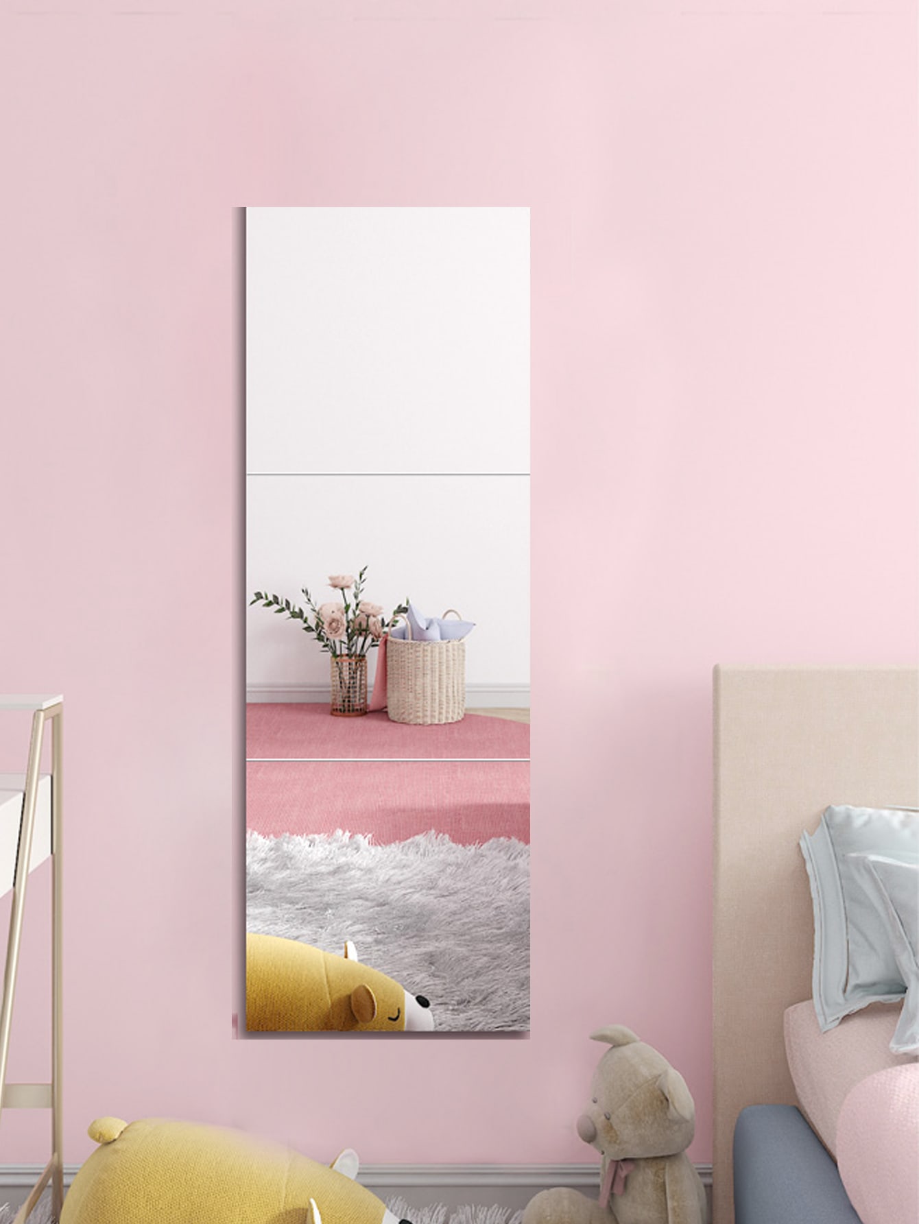 3pcs Mirror Surface Wall Sticker