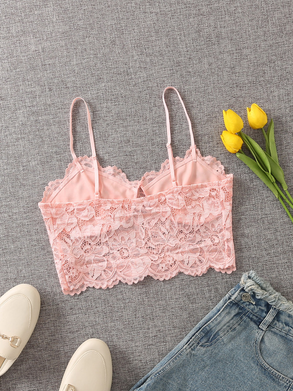 Scallop Trim Lace Cami Top | SHEIN USA