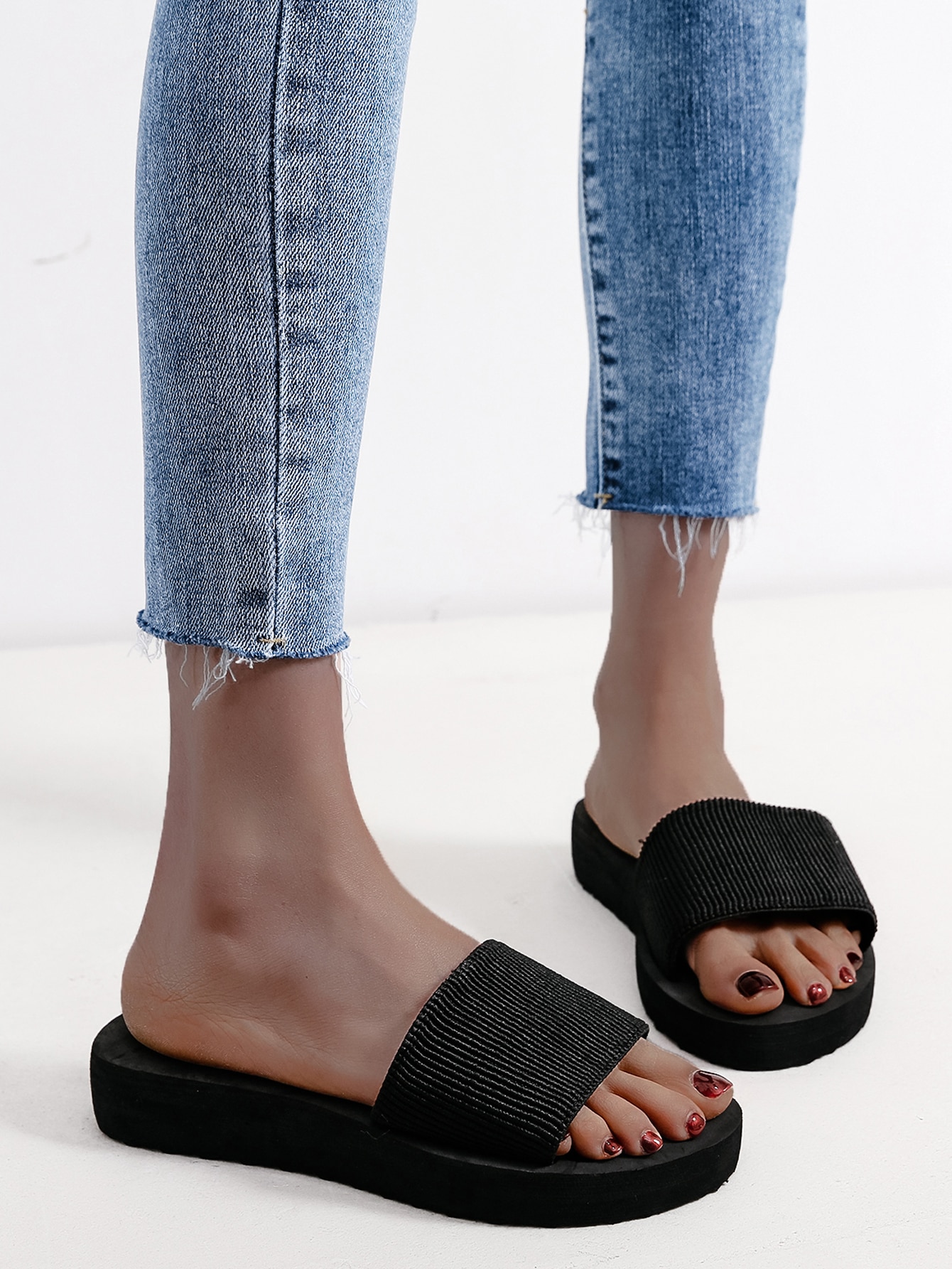 Minimalist Open Toe Slides