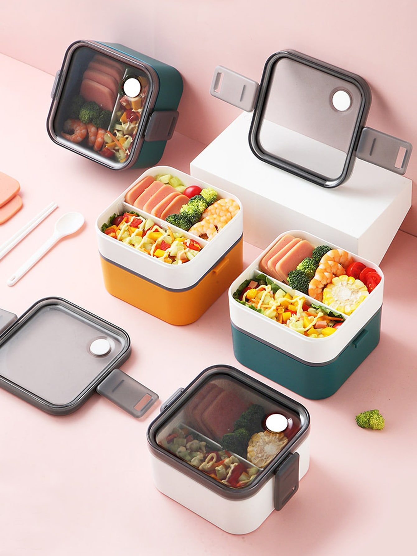 1pc Portable Random Color Lunch Box