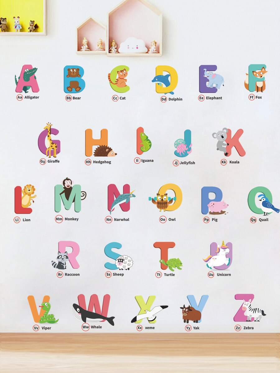 Kids Alphabet Print Wall Sticker | SHEIN USA