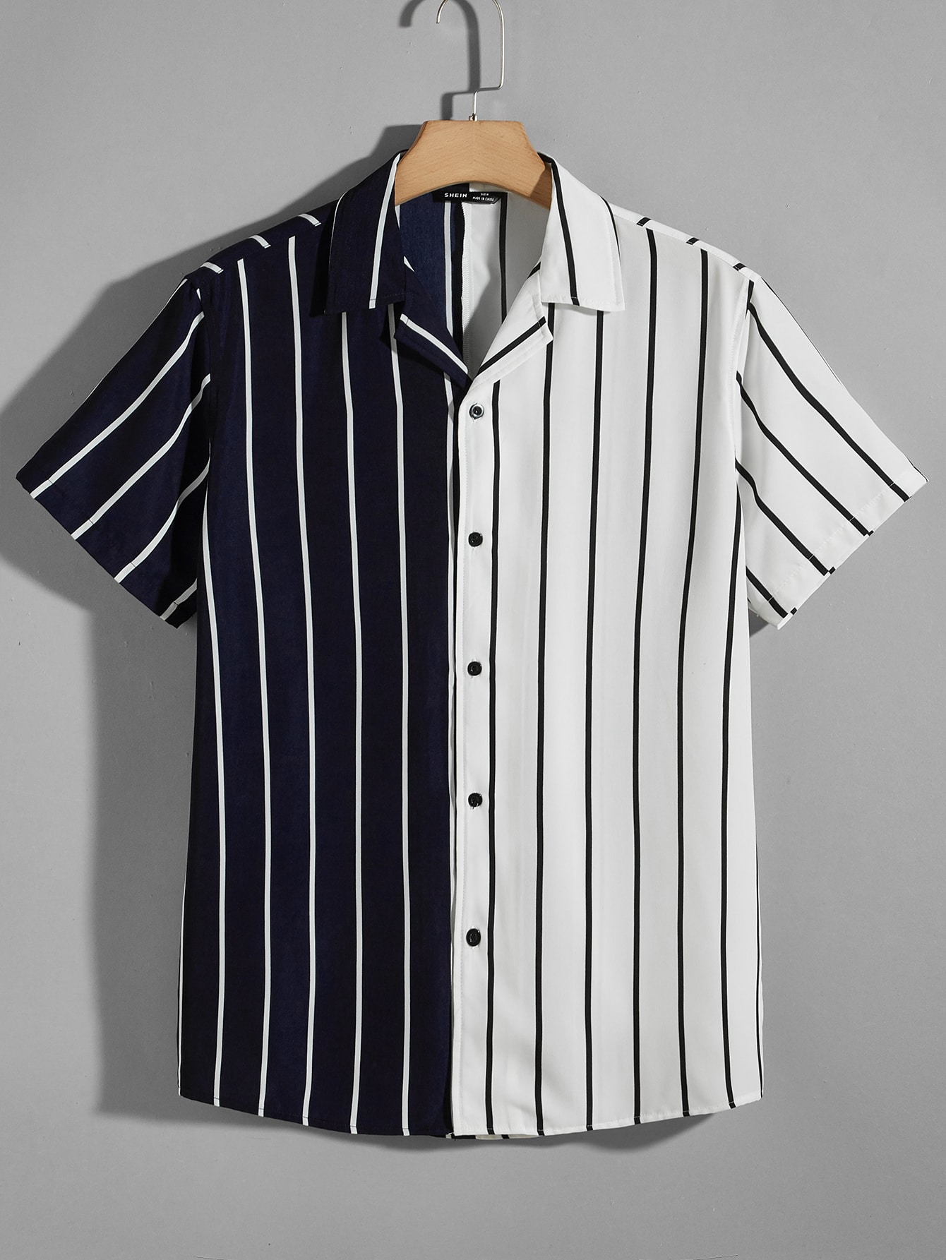 Men Two Tone Striped Shirt