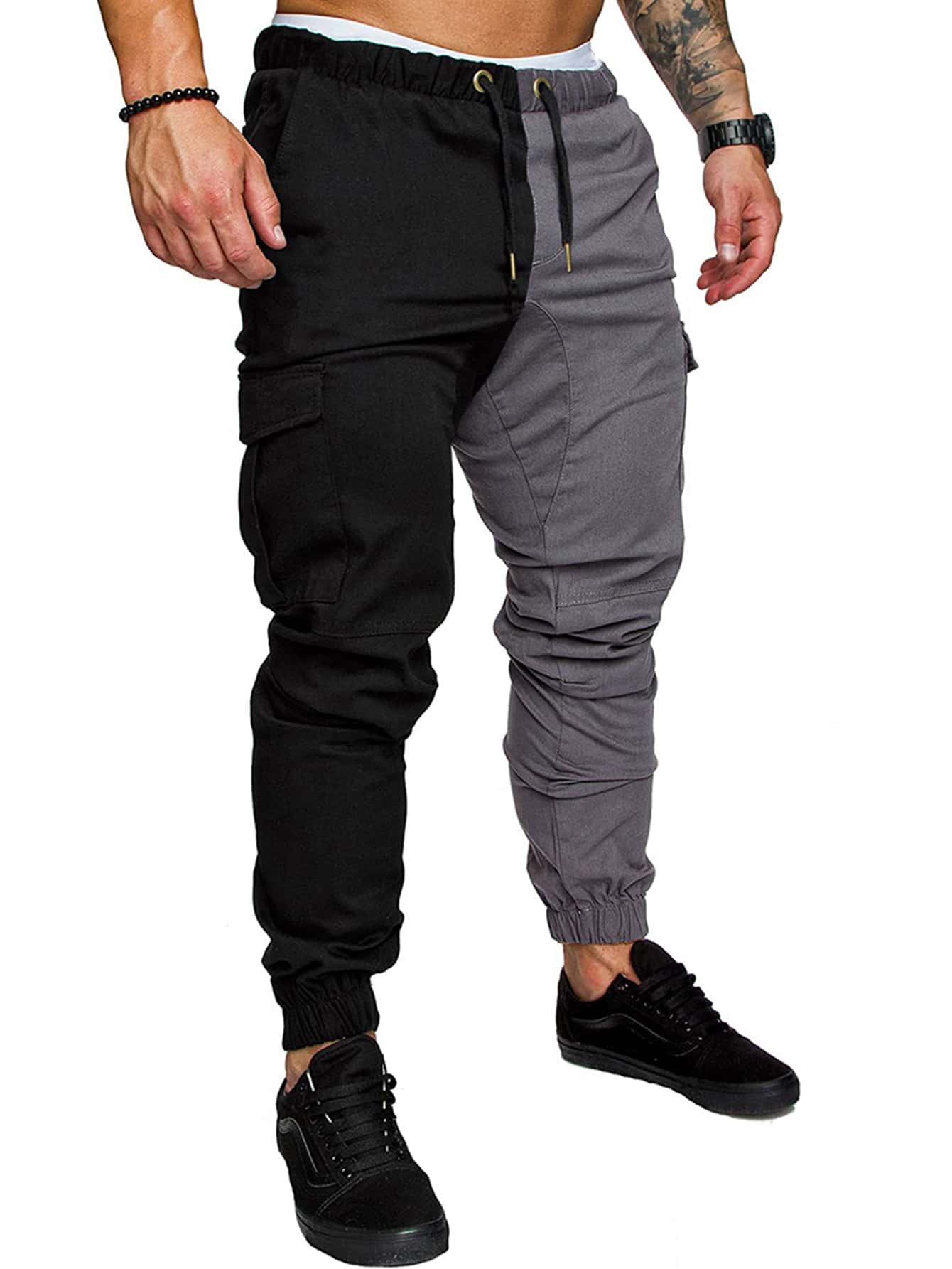 Manfinity Homme Men Two Tone Drawstring Waist Joggers | SHEIN USA