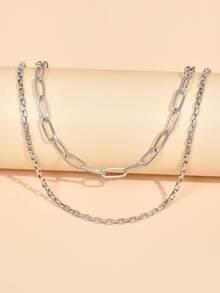 2pcs Minimalist Chain Necklace | SHEIN