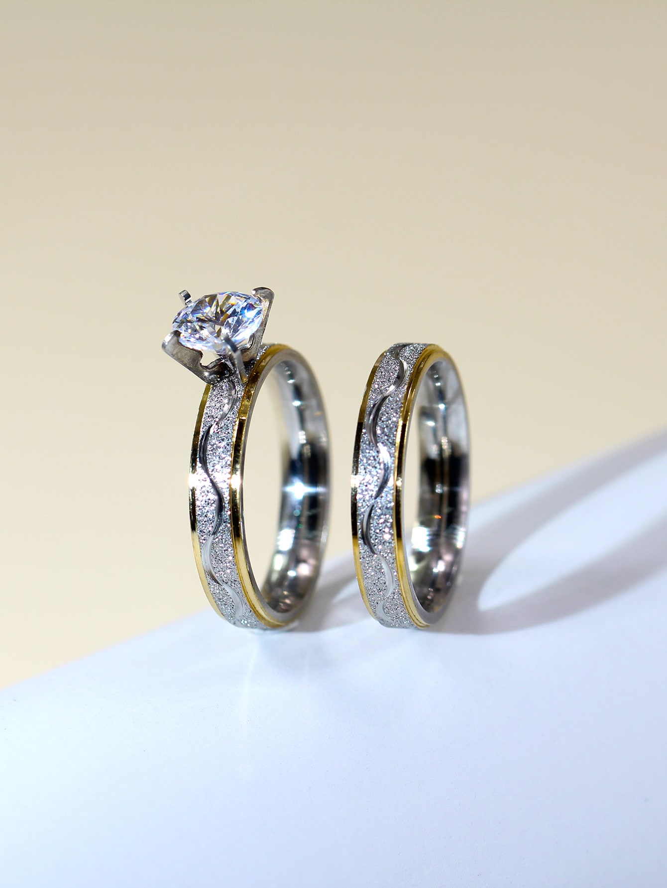 2pcs Stainless Steel Ring