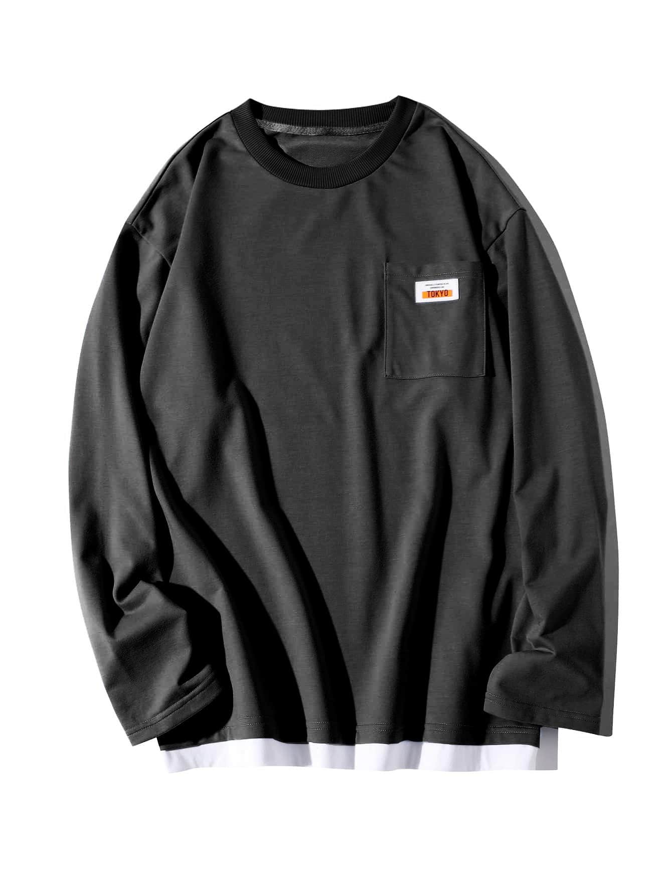 Manfinity Hypemode Men Pocket Letter Patched Combo Tee | SHEIN USA