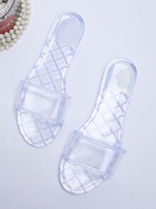 Clear Minimalist Open Toe Slides | SHEIN USA