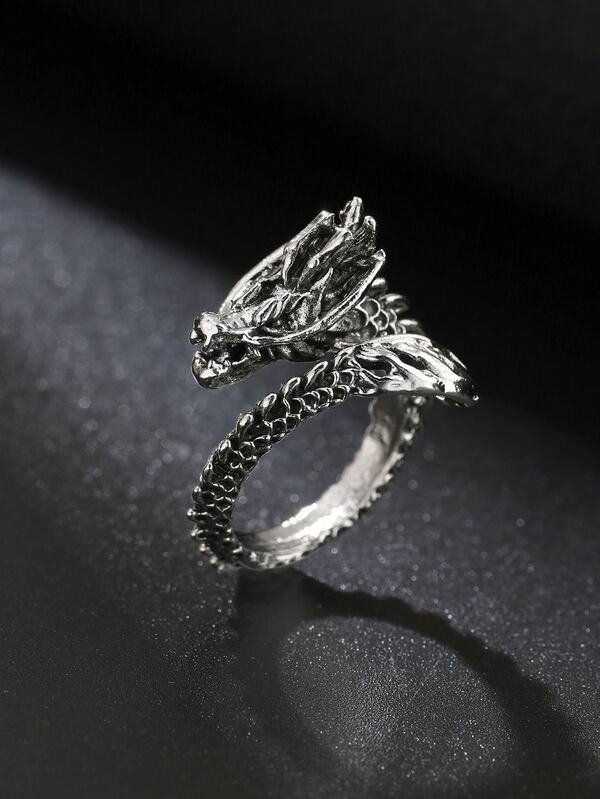 Men Chinese Dragon Design Ring | SHEIN USA