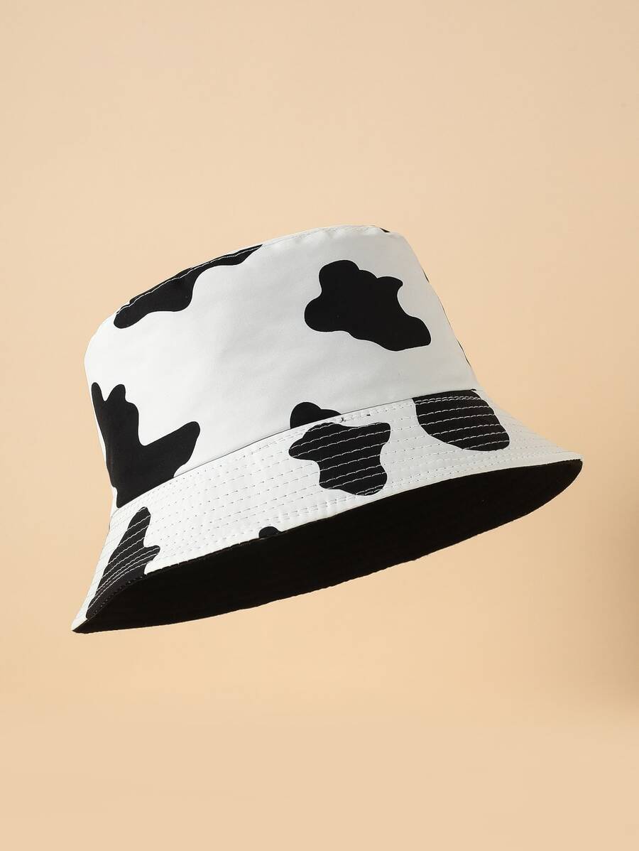 Cute Cow Print Bucket Hat For Daily Wear | SHEIN UK