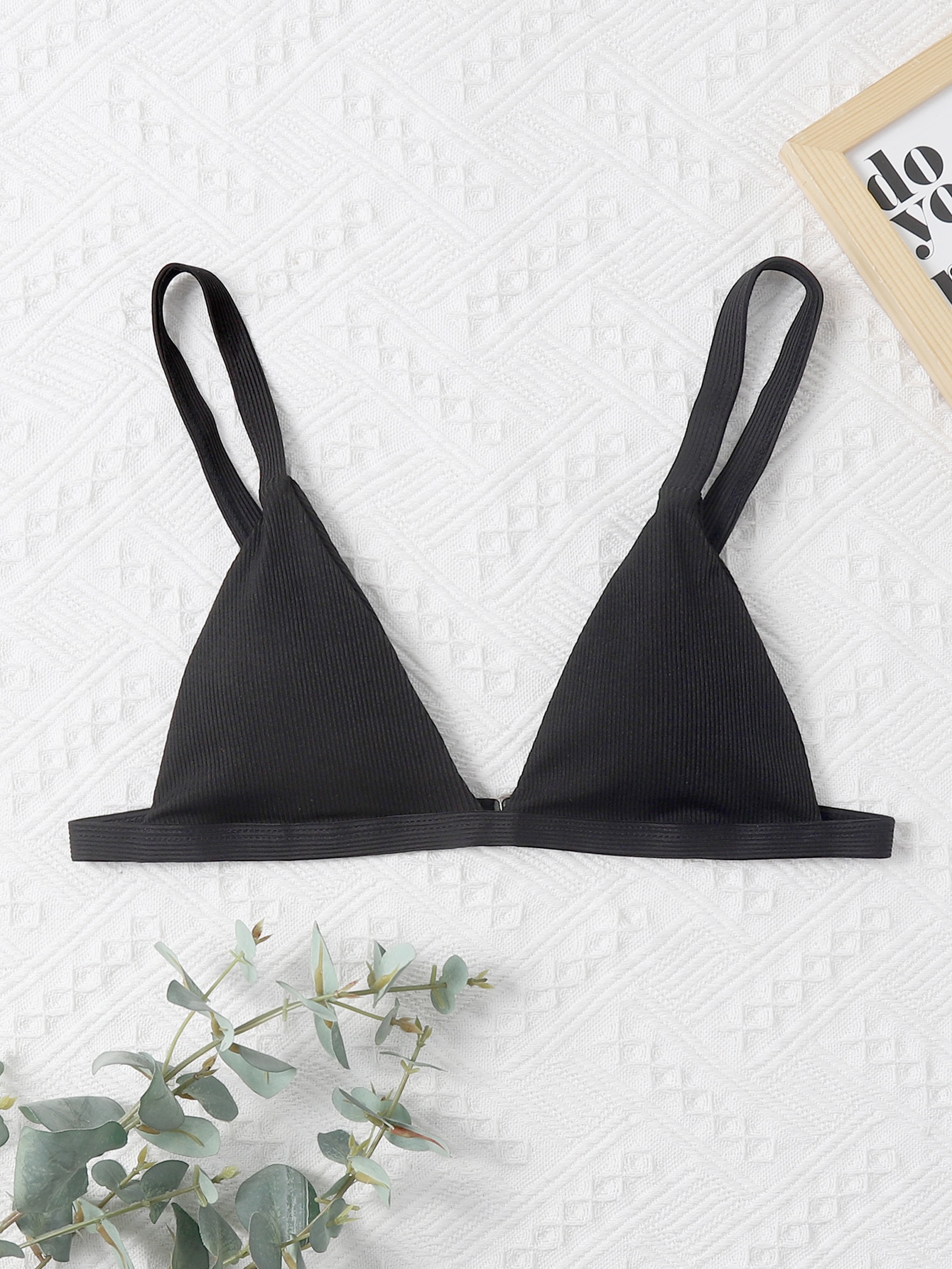 Rib Micro Triangle Bikini Top