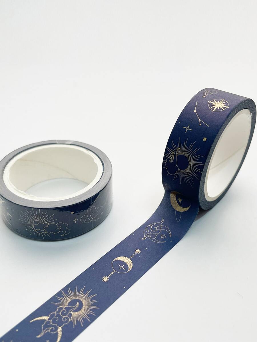 1roll Sun & Moon Print Tape | SHEIN USA